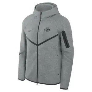 Nike Iowa State Cyclones Tech Basketball Fleece Full-zip Hoodie - Grey