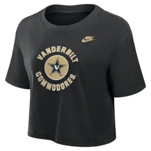 Nike Vanderbilt Commodores Dri-fit Cropped T-shirt - Black