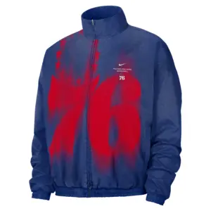 Nike Philadelphia 76ers Standard Issue Basketball Woven Jacket - Blue
