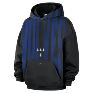 Nike Minnesota Timberwolves Standard Issue Therma-fit Fleece Basketball Hoodie - Black