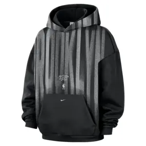Nike Brooklyn Nets Standard Issue Therma-fit Fleece Basketball Hoodie - Black