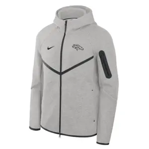 Nike Denver Broncos Top Billing Tech Fleece Windrunner Nfl Full-zip Hooded Jacket - Grey