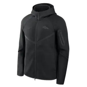 Nike Denver Broncos Top Billing Tech Fleece Windrunner Nfl Full-zip Hooded Jacket - Black