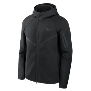 Nike San Francisco 49ers Top Billing Tech Fleece Windrunner Nfl Full-zip Hooded Jacket - Black