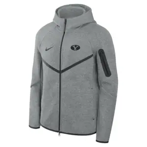 Nike Byu Cougars Tech Basketball Fleece Full-zip Hoodie - Grey