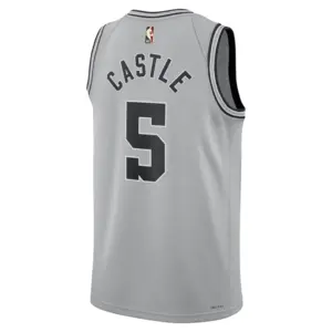 Nike Stephon Castle San Antonio Spurs Hardwood Classics Dri-fit Basketball Swingman Jersey - Grey