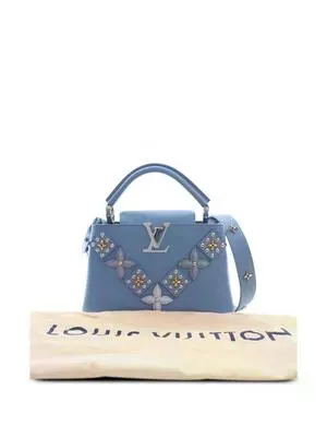 LOUIS VUITTON 2019 Taurillon Studded Capucines Bb Satchel