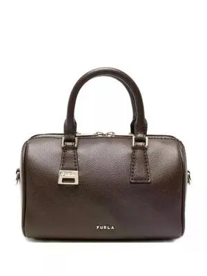 Furla Logo-plaque Leather Tote Bag - Brown