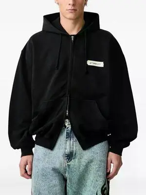 Vetements Scribbled Logo Zip-up Hoodie