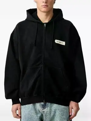 Vetements Scribbled Logo Zip-up Hoodie