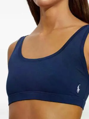 Polo Ralph Lauren Logo-embroidered Scoop-neck Bra