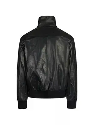 GIORGIO BRATO Zip-up Leather Bomber Jacket