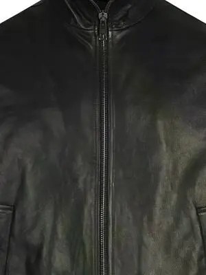 GIORGIO BRATO Zip-up Leather Bomber Jacket
