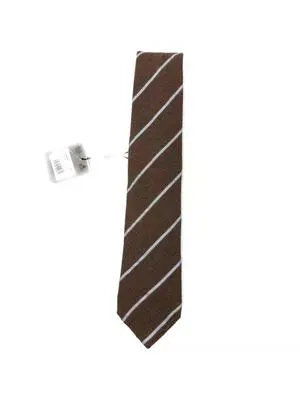 Corneliani Stripe-pattern Tie - Brown