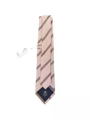 Corneliani Striped-pattern Tie Neutrals
