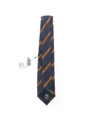 Corneliani Stripe-pattern Tie - Blue