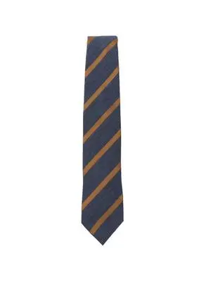 Corneliani Stripe-pattern Tie - Blue