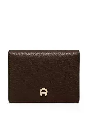 AIGNER Delia Grained Leather Wallet - Brown