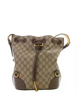 Gucci 2016-2026 Gg Supreme Neo Vintage Drawstring Bucket Bag Satchel