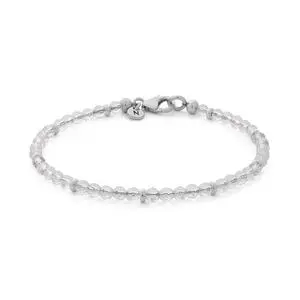 NELLOU JEWELLERY Rock Crystal Orbit Bracelet April Sterling