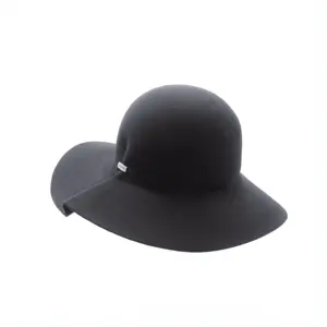 DORIA 1905 Penny Wool Felt Cloche Hat - Black