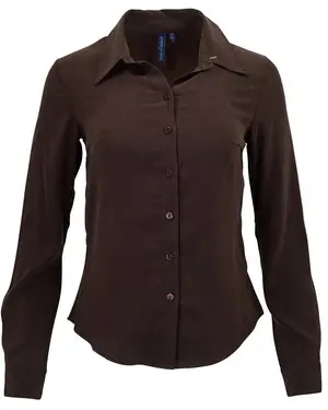 LORDS OF HARLECH Sutton Ie Stretch Silk Long-sleeve Shirt - Brown
