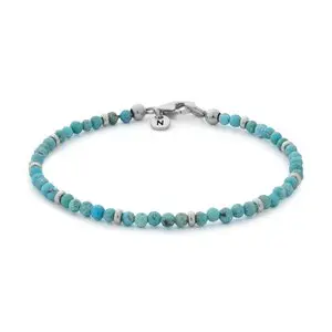 NELLOU JEWELLERY Turquoise Orbit Bracelet December Sterling - Silver
