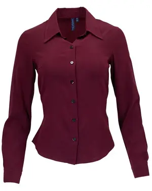 LORDS OF HARLECH Sutton Port Stretch Silk Long-sleeve Shirt - Red