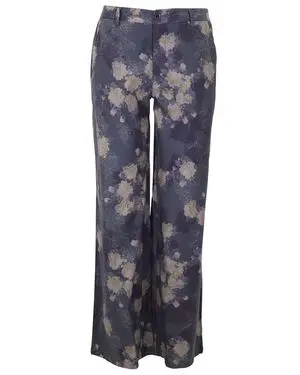 LORDS OF HARLECH Phillis Lans Floral Stretch Tencel Tailored Pant