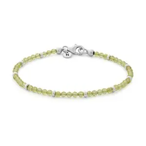 NELLOU JEWELLERY Peridot Orbit Bracelet August Sterling - Silver