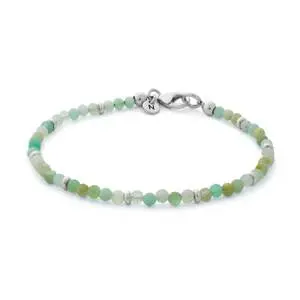 NELLOU JEWELLERY Chrysoprase Orbit Bracelet May Sterling - Silver