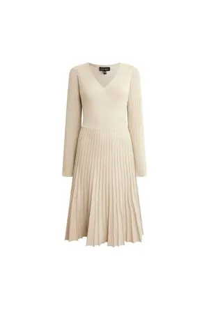 JAMES LAKELAND Neutrals Cream Wrap Knit Dress - White