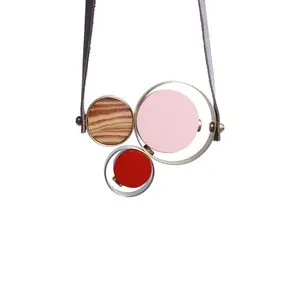SVETLANA VUKOV Neutrals/ Sand& Triple Orbit Necklace - Red