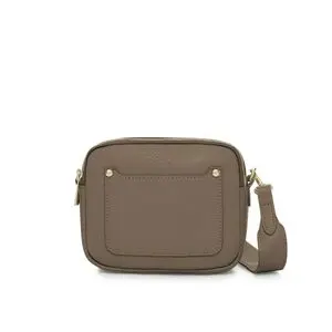 BETSY & FLOSS Neutrals Sienna Crossbody Bag Dark Taupe - Black/yellow