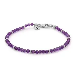NELLOU JEWELLERY Amethyst Orbit Bracelet February Sterling - Silver