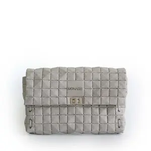 MONADE Clutch Bag Matte Stone - Grey