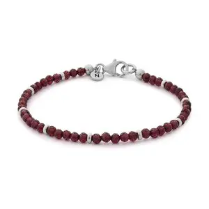 NELLOU JEWELLERY Garnet Orbit Bracelet January Sterling - Silver