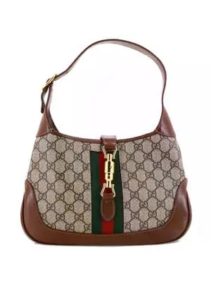 Gucci Jackie 1961 Gg Coated Canvas Small Hobo Bag - Brown