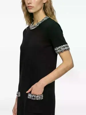 Karl Lagerfeld Bouclé-trim T-shirt Mini Dress