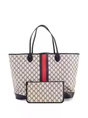 Gucci Ophidia Open Shopping Gg Coated Canvas Large Tote Bag