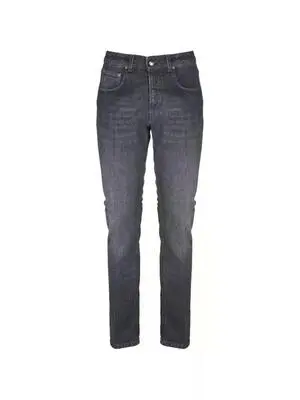 BE ABLE Washed Slim-fit Jeans - Black