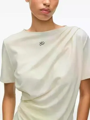 Karl Lagerfeld Asymmetric Draped T-shirt