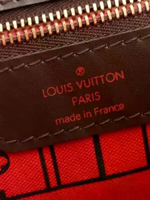 LOUIS VUITTON 2012 Mm Neverfull Damier Ebene Tote Bag - Brown