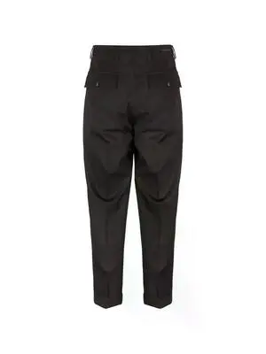 MICHAEL COAL Pleated Turn-up Trousers