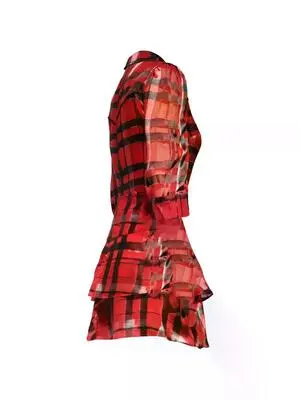 Alice + Olivia Hazeline Checked Mini Dress