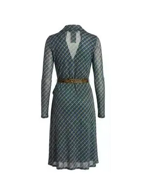 Diane Von Furstenberg Phoenix Reversible Geometric-print Wrap Midi Dress