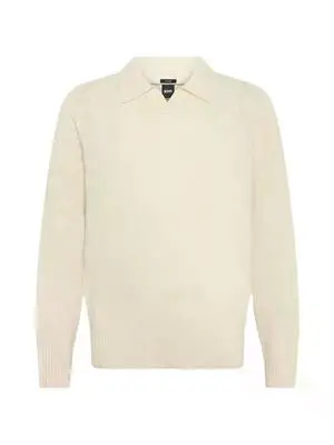 BOSS Polo-collar Sweater - Neutrals
