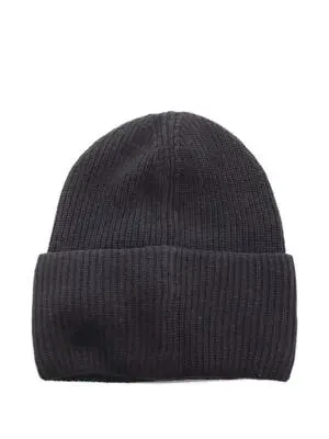 Moncler 2020s Logo-patch Beanie Hat - Black