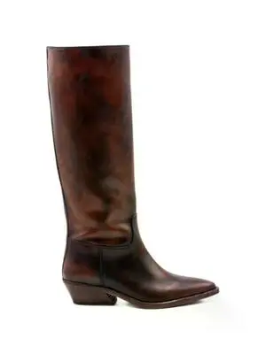 ARCHYVE Pointed-toe Knee-high Boots - Brown