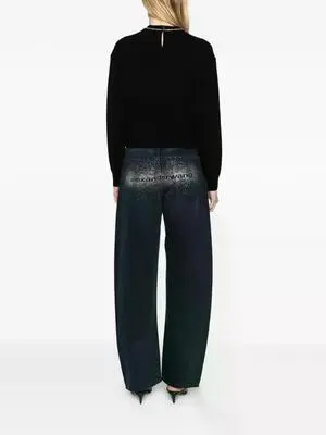 Alexander Wang Crystal-embellished Crew-neck Sweater